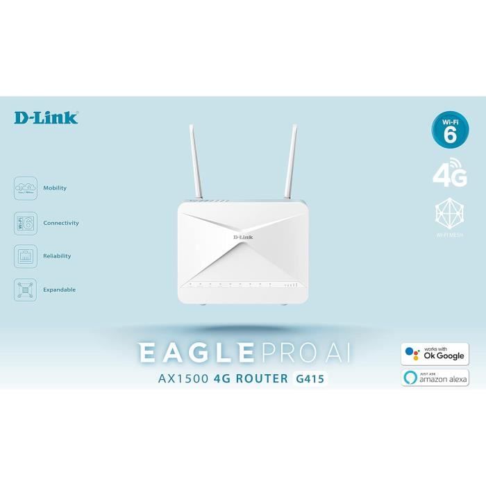 G415 Routeur Eagle Pro Ai 4G Lte Cat.4,Wifi 6,Backup Autowan,3 X Lan Gb ...