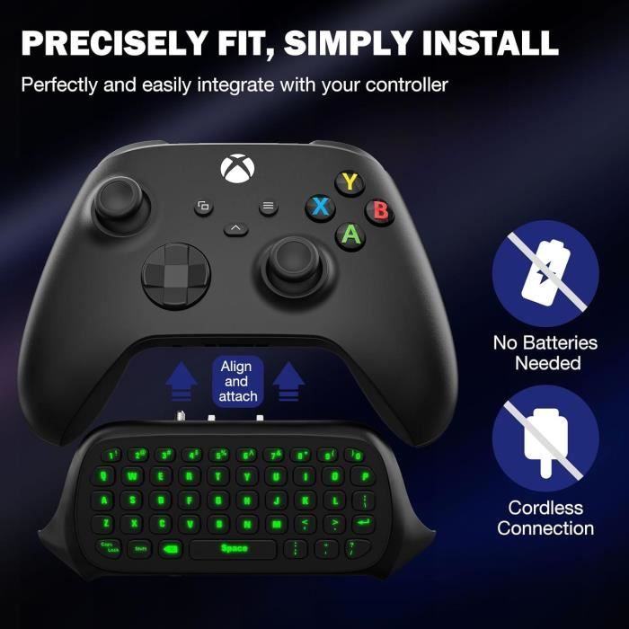 Xbox One Clavier En Anglais À Rétroéclairage Vert, Manette De Jeu ...