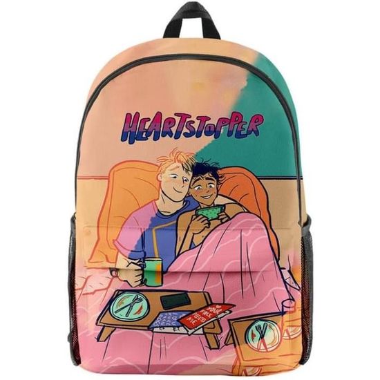 Heartstopper Backpack Teen Zip Sacs Série TV Daypack Casual School Bag ...