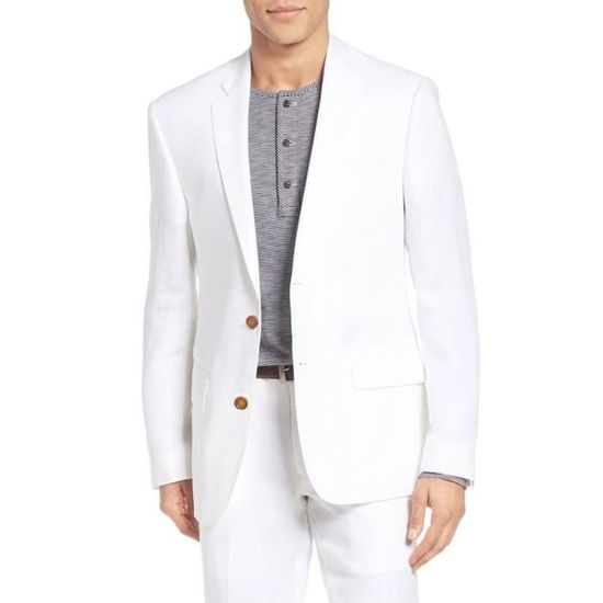 Veste en lin Homme Blanc - Cdiscount Prêt-à-Porter