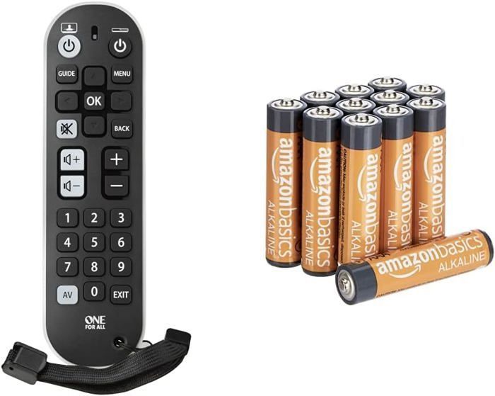 + Lot de 12 piles Zapper + Télécommande Universelle & Basics Lot de 12 ...