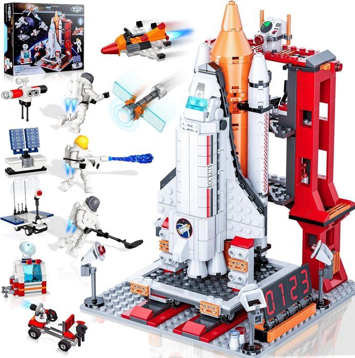 Navette Spatiale Espace Jouet,1008Pcs Navette D'Exploration Spatiale ...