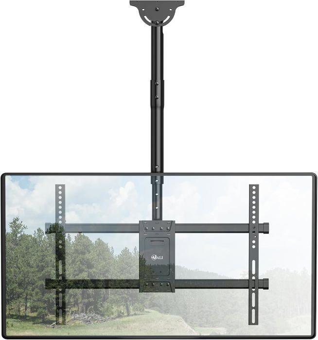 Support TV Plafond Réglable en Hauteur, Support TV pour LED, LCD, OLED ...