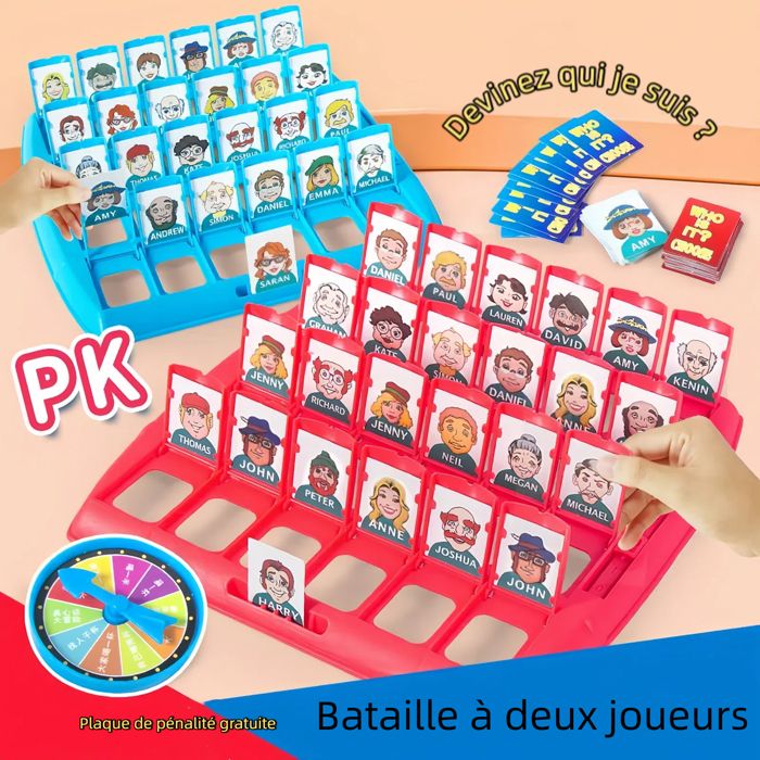 ECELEN Jeu "Devine Qui Je Suis ?" pour Enfants-Plateau Double-Jeu de Société Éducatif Famille,96 ...