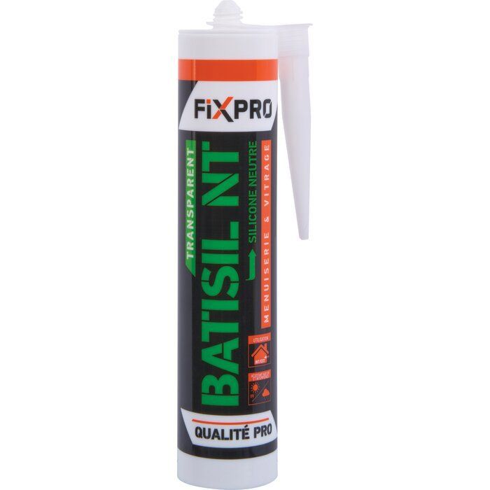 Mastic silicone neutre - Batisil NT - Fixpro - Transparent - Vendu à l ...