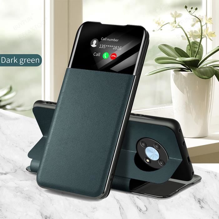Vert-04-Pour Huawei Nova Y90-Huawei Nova Y90 Étui Miroir Housse En Cuir ...