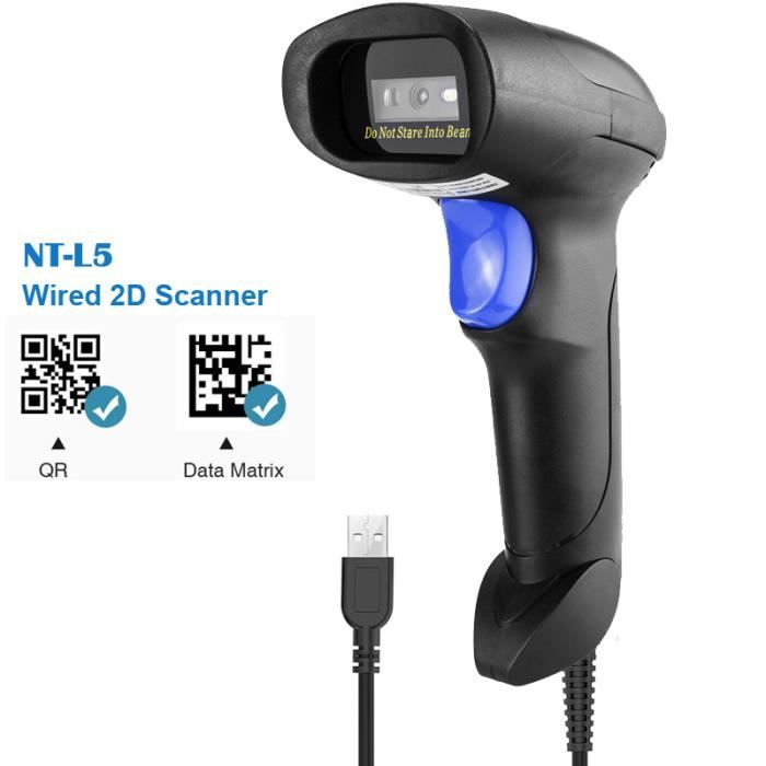 NETUM L5 Filaire OJ Barcode Scanner ET NT-L8 Sans Fil QR Bar Code ...