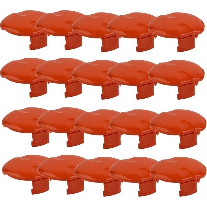 Lot de 20 capuchons de bobine de débroussailleuse, couvre-tête de coupe ...