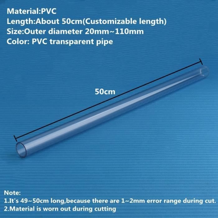 Bleu transparent-Diamètre extérieur 20 mm-50 cm (2 pièces)-Tuyau D'irrigation De Jardin En Pvc ...