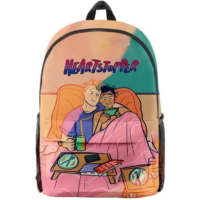 Heartstopper Backpack Teen Zip Sacs Série TV Daypack Casual School Bag ...