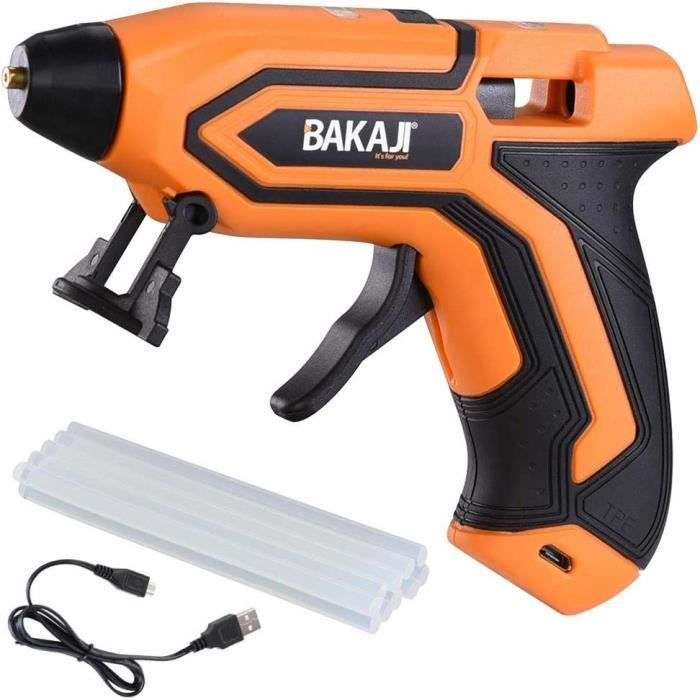 Bakaji Pistolet à colle électrique pour colle à chaud Réglage rapide à ...