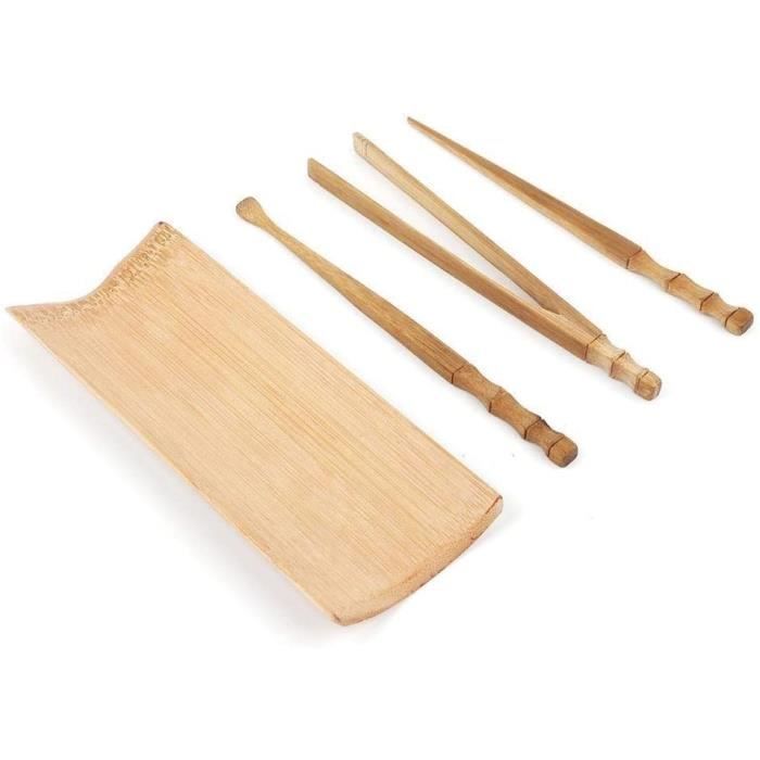 4pcs en bambou naturel à thé Service Tool classique Thé chinois Thé ...