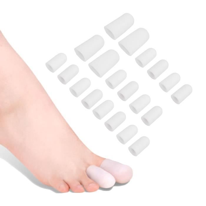 Protège-orteil 10 paires d'embouts en silicone réglables pour soulager ...