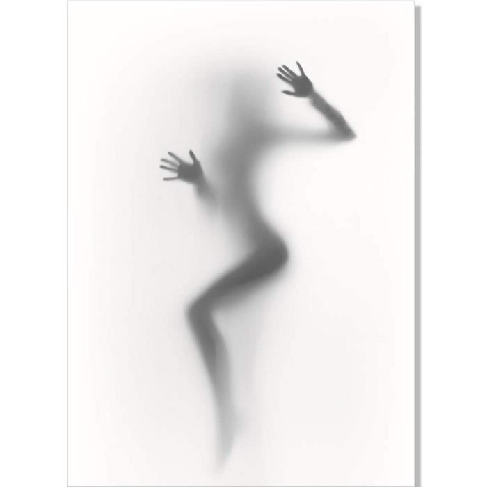 Fille Nue Nue Dans La Douche Ombre Brumeuse Art Mural Toile Peinture