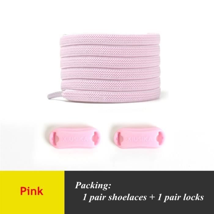 Valeur Rose Lacets élastiques plats sans nœuds, lacets de chaussures ...