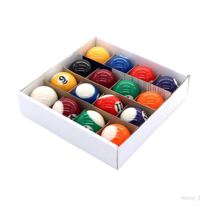Lot de 16 mini boules de billard de style rétro - COLAXI - Blanc - 38mm ...