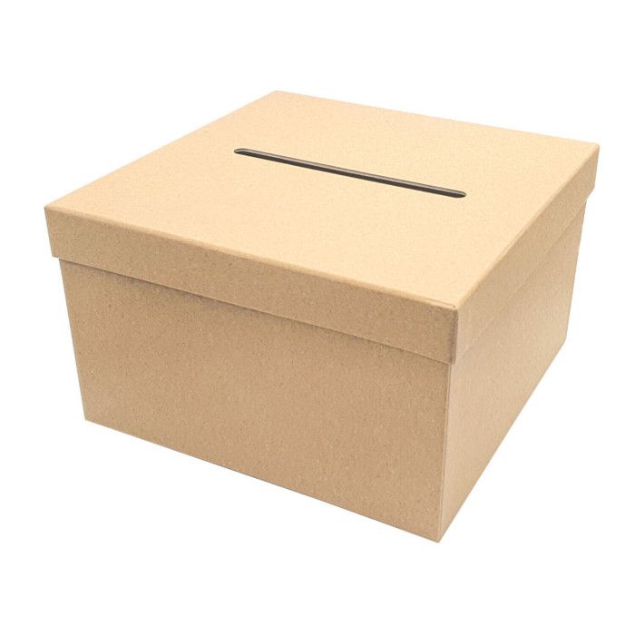 Urne - Kraft - Carré - A décorer - Carton - 24,5x24,5x15cm - Cdiscount ...
