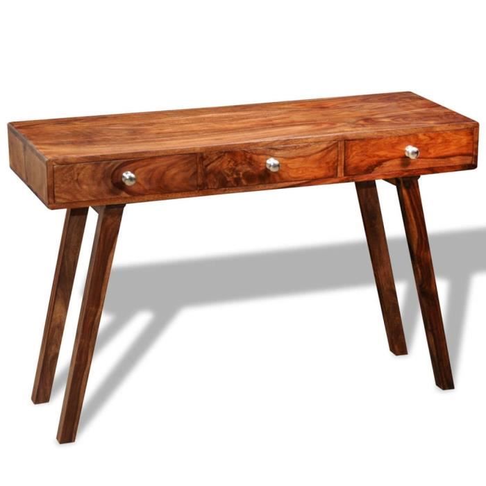 SIB Table console avec 3 tiroirs 76 cm Bois massif de Sesham ...
