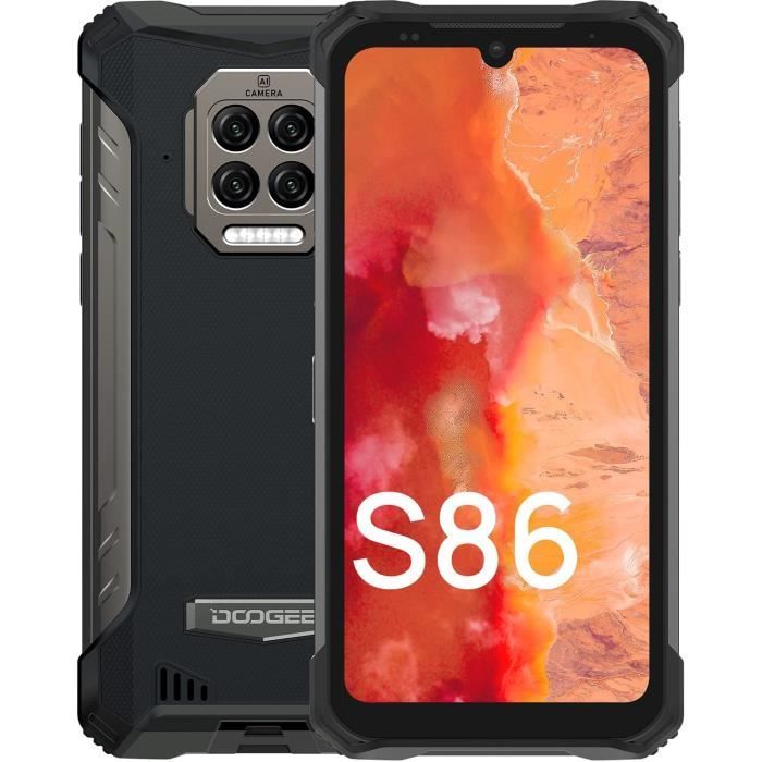 Telephone Portable Incassable DOOGEE S86 Débloqué 4G 6.1”HD+, 8500 mAh, 6 Go + 128 Go, Android ...