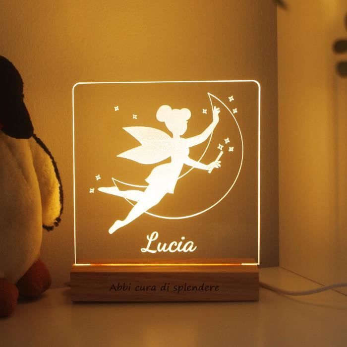Laserò Veilleuse Bébé PersonnaliséLampe De Chevet Enfant Personnalisée Prenome, Cadeau Naissance ...