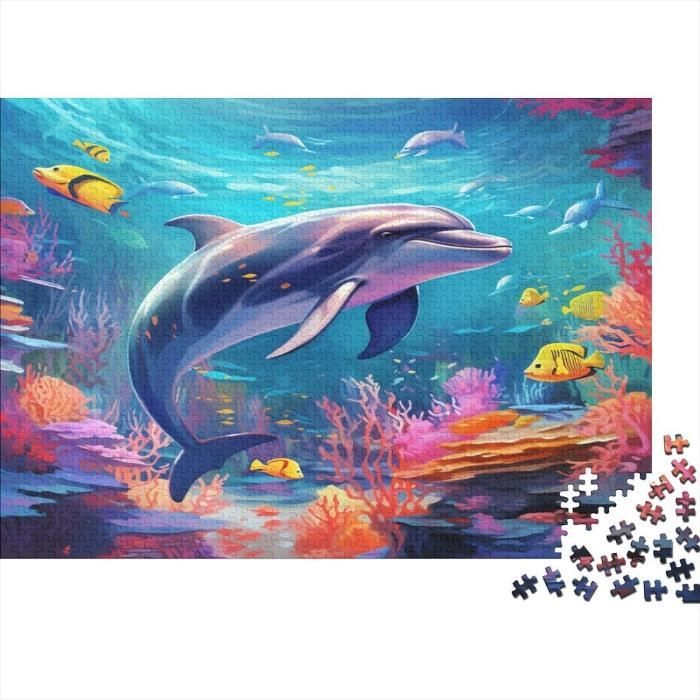 Dolphins (5) Puzzle En Bois Diy : Créez Une Œuvre D'Art Moderne Art ...