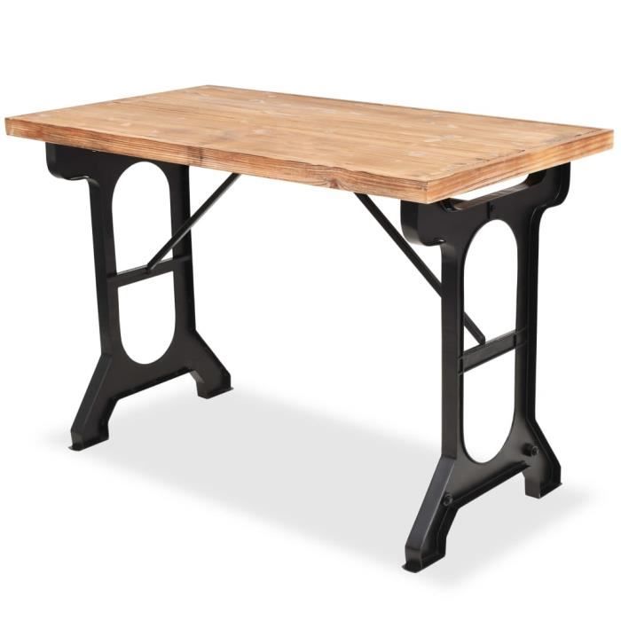 Table de salle à manger - HURRISE - WEI245462 - Bois de sapin massif ...