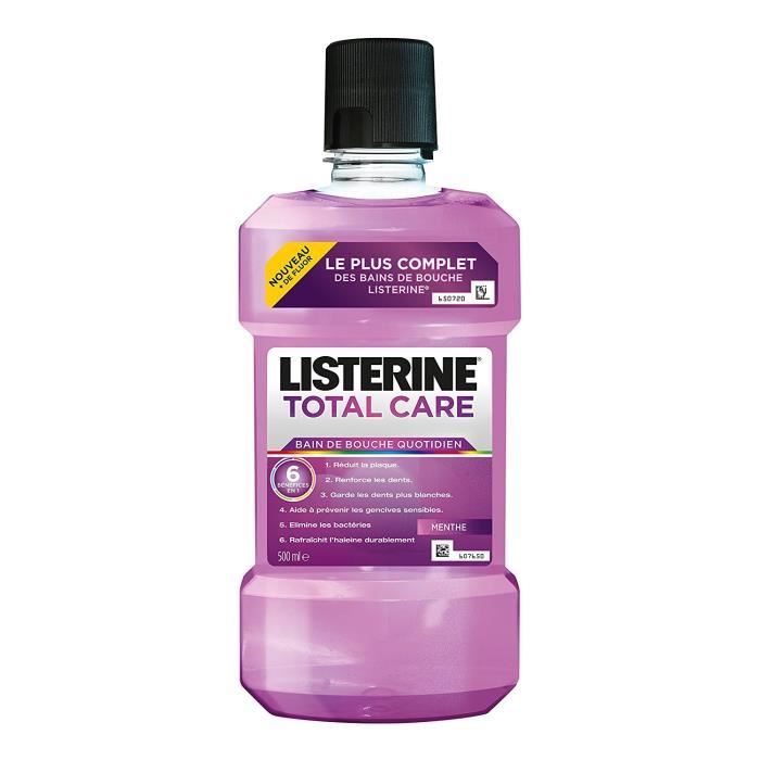 Listerine Bain de Bouche Total Care 6 en 1 Bouteille 500 ml - Cdiscount Au quotidien