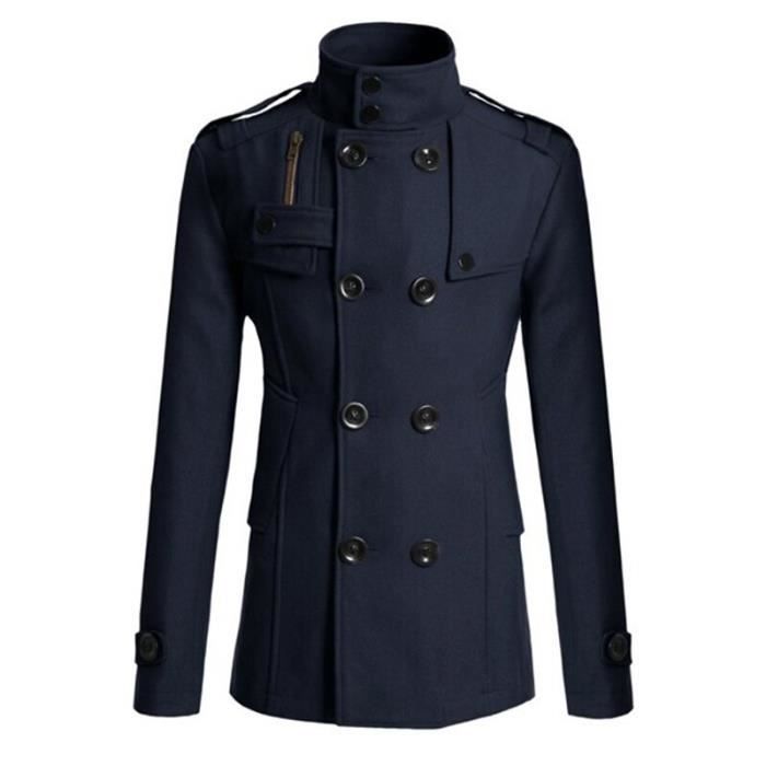 Manteau - caban,Trench-coat double boutonnage pour homme,manteau long ...