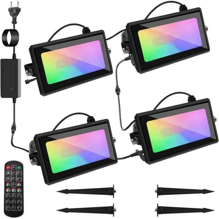 Rgb Projecteurs Led Exterieur 32W, Projecteur Rgb Spot De Couleur Avec ...