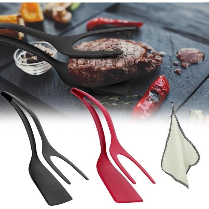 2 en 1 Spatule à ufs,Patule à ufs à crêpes multifonction Silicone Egg ...