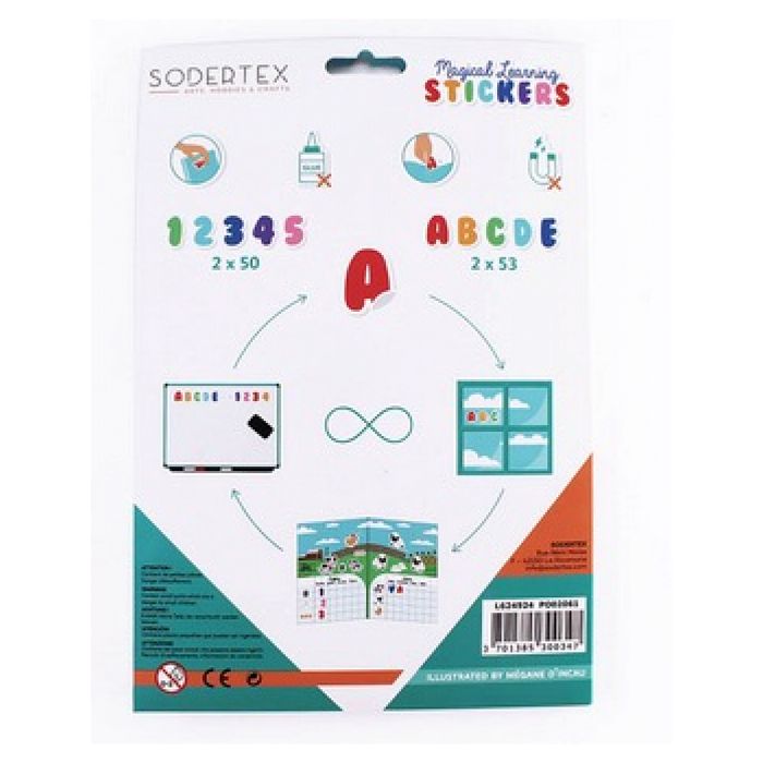 Stickers Repositionnables - Sodertex - Pack de 206 - 17x22cm ...