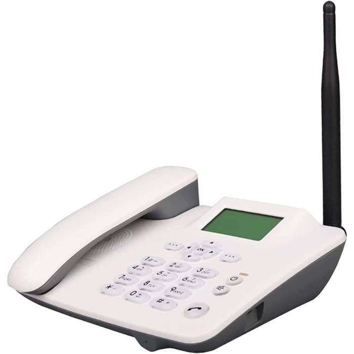 Téléphone Fixe Sans Fil Carte Sim Gsm Quadribande Gsm Bureau Fonction ...