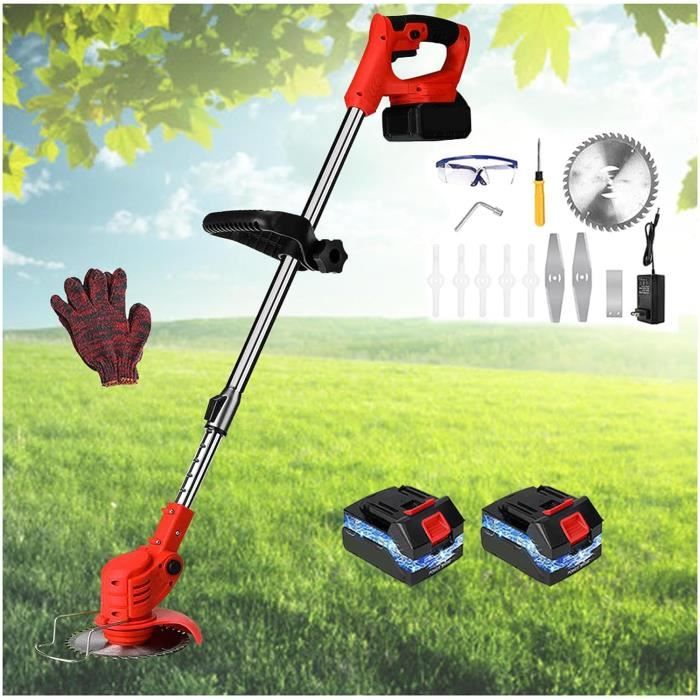 Coupe Bordure Avec Lame Acier, Avec 2 Piles 20A Et 1 Chargeur ...