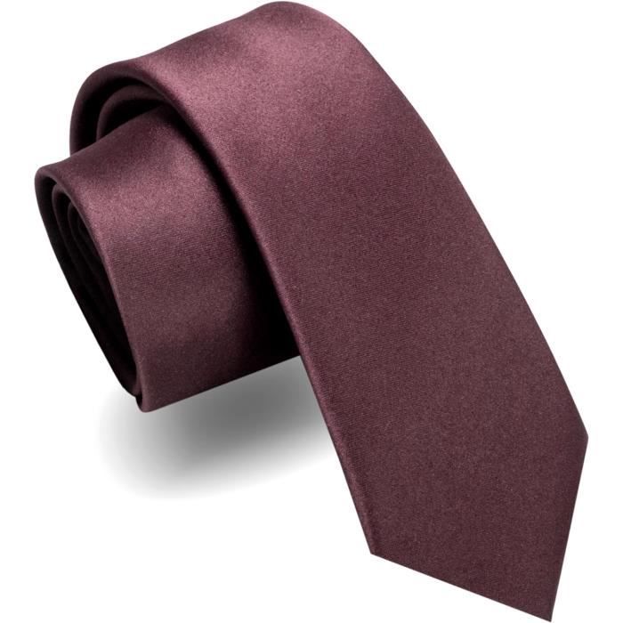 Cravate Fine Mate Pour Homme, Couleur Unie, En Différentes Couleurs, 6 ...