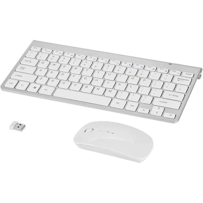 Kit Clavier Et Souris Sans Fil 2,4 Ghz Mince Et Étanche, Souris Clavier ...