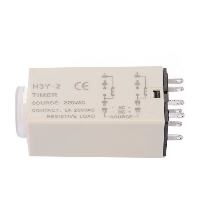 VBESTLIFE relais 10 s Relais temporisé AC 220V H3Y-2 0-10 seconde 10s ... VBESTLIFE relais 10 s Relais temporisé AC 220V H3Y-2 0-10 seconde 10s ...