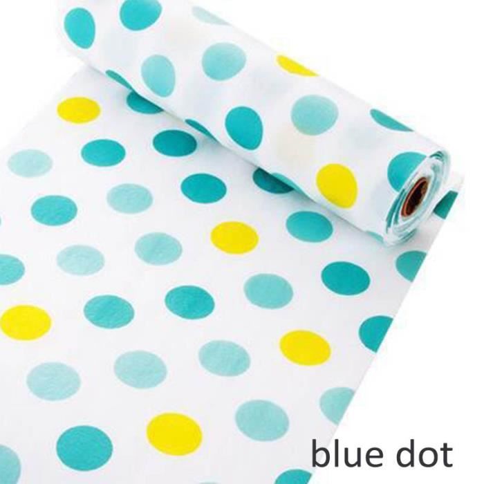 BOITE DE RANGEMENT - BAC DE RANGEMENT,blue dot-45x200cm--1 rouleau de ...