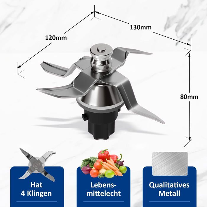 Lame de rechange pour Thermomix TM31, en acier inoxydable, rotation ...
