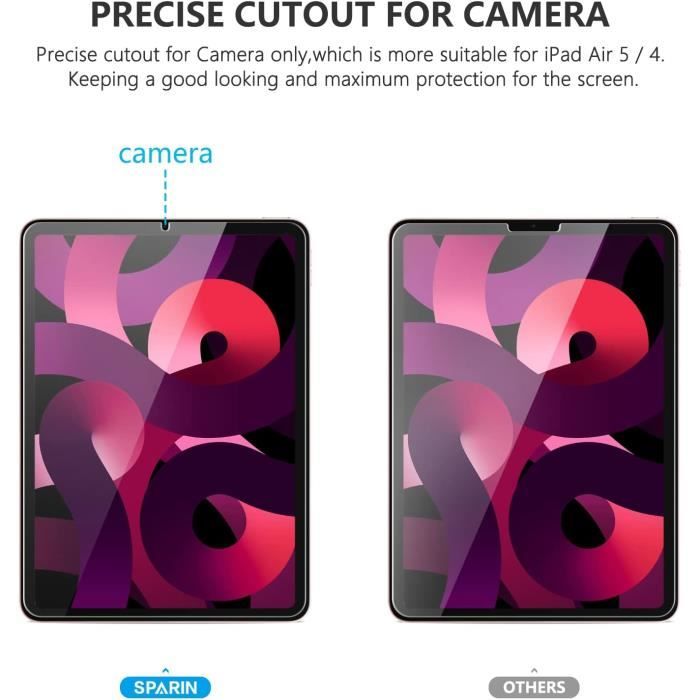 Verre Trempé pour iPad Air 5 2022, iPad Air 4 2020, 2 Pièces Protection ...