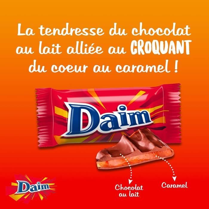 Daim - Boite Tubo de 2,5 kg (390 Bonbons) - Bonbons au Chocolat au Lait ...