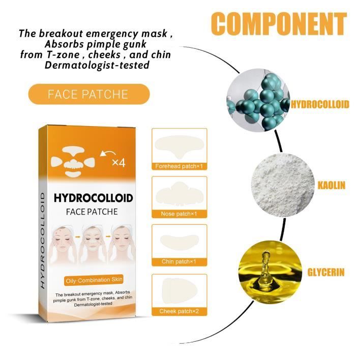 Zerodis Patch d’acné Patchs contre l'acné Patch Hydratant et Purifiant ...