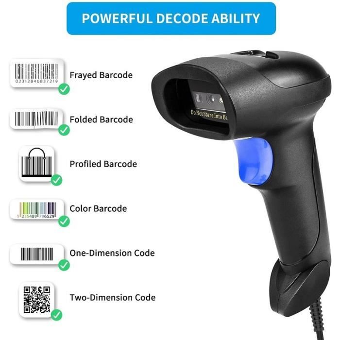 NETUM L5 Filaire OJ Barcode Scanner ET NT-L8 Sans Fil QR Bar Code ...