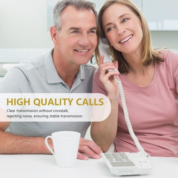 Câble Spiralé Pour Téléphone - Flexible - Cordon Bouclé Rj9 - Prise Rj9 ...