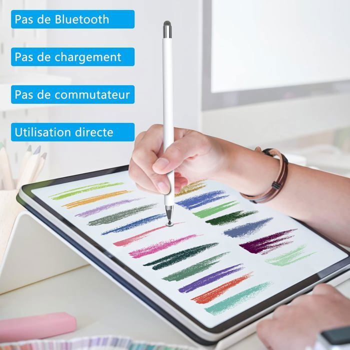 Stylet pour Tablette 2 en 1 Stylet Tactile Pencil iPad pour Toutes Les ...