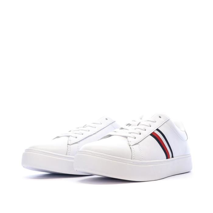 Baskets Blanches Femme Tommy Hilfiger Essential Court Snea Blanc ...