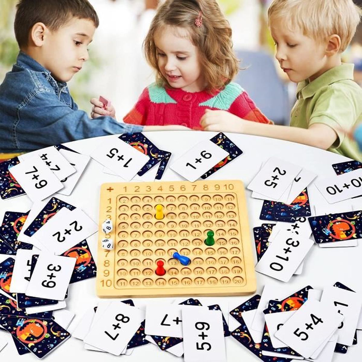 Tableau d'Addition en Bois, Addition Board Game, Jouets Éducatifs en ...
