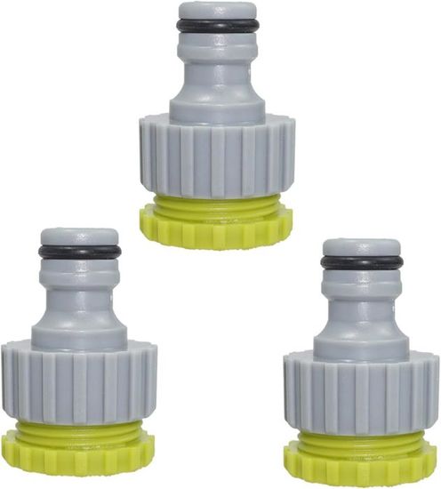 2 Kits Raccord de Tuyau d'Arrosage en Laiton de 3/4 Po Connecteur Rapide Mâle Femelle Adaptateur ...