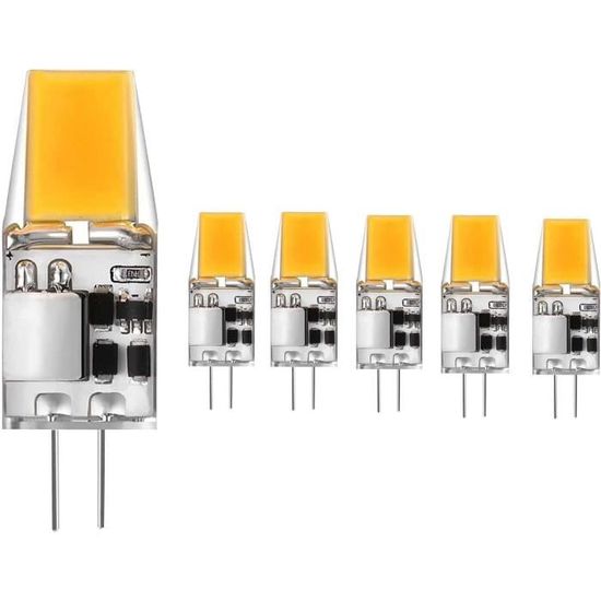 Ampoules LED G4, AC-DC 12V, Blanc Chaud 3000K, 500LM, 5W Remplacement 50W Ampoules Halogènes ...