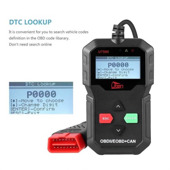 OBD2 II Scanner Outil Lecteur de Défaut Code Lecteur KW590 de ...