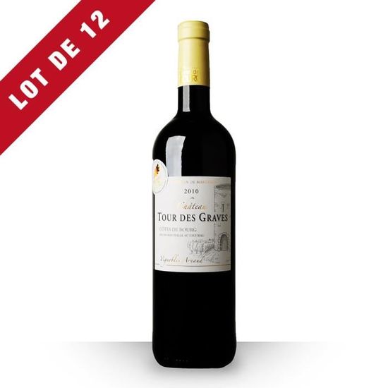 12X Château Tour des Graves 2010 Rouge 75cl AOC Côtes de Bourg - Vin ...